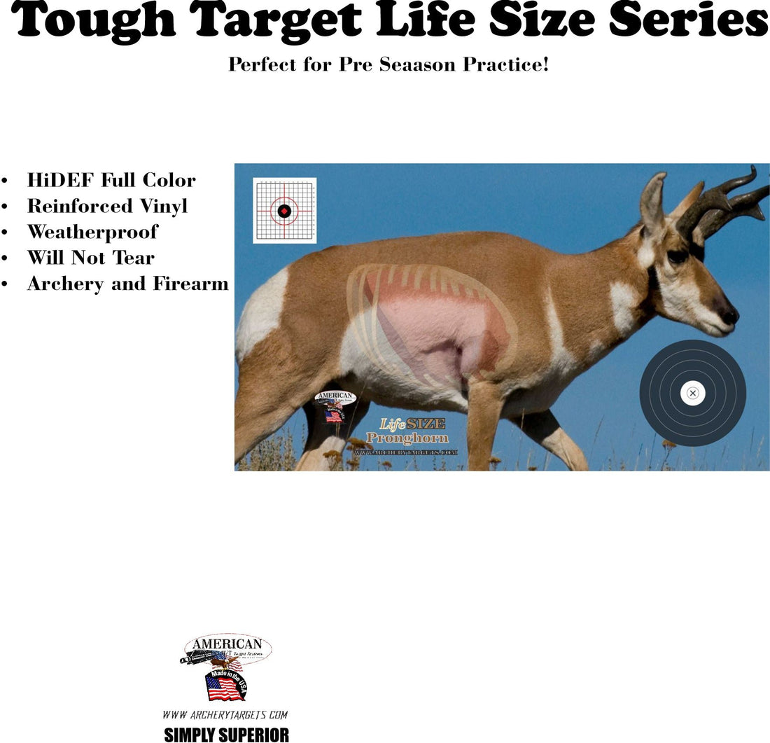 2 Pack Life Size Pronghorn Antelope Face – American Whitetail Targets